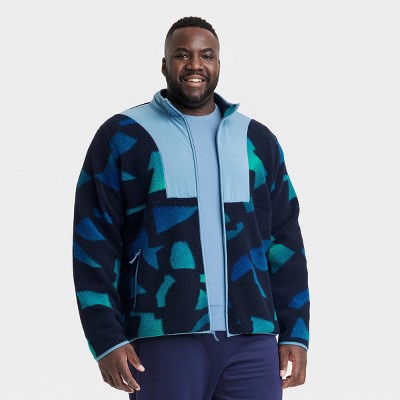 Men's Big High Pile Fleece Full Zip - All In Motion™ Airway Blue 3xl ...