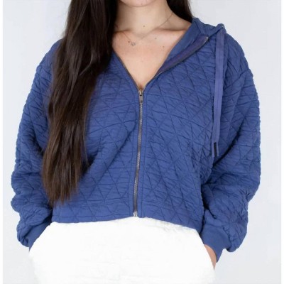 Women's Quilted Knit Zip-up Jacket - Stateside Xs : Target