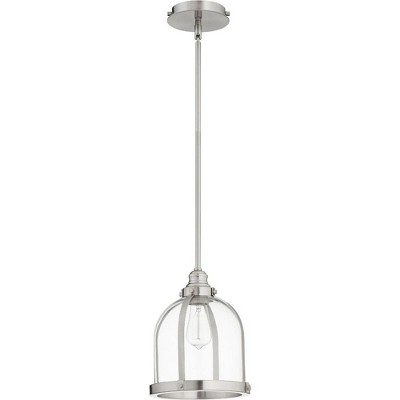 Quorum Lighting Banded Dome 1 - Light Pendant In Satin Nickel : Target
