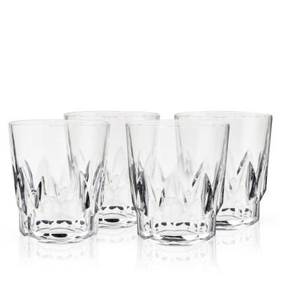 Viski Shatterproof Dof Drinking Glasses - Acrylic Rocks Glasses For ...