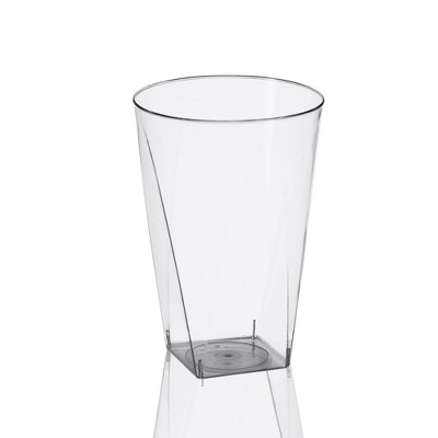 Smarty Had A Party 7 Oz. Clear Square Bottom Disposable Plastic Cups ...