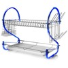 Megachef 16 Inch Two Shelf Dish Rack In Blue : Target
