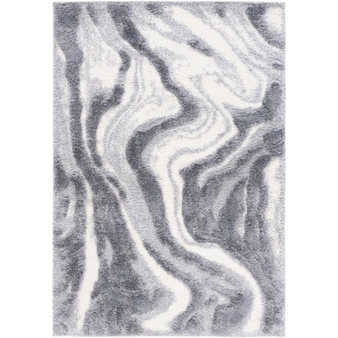 Hi-lo Shag Hls204 Power Loomed Area Rug - Gray/light Beige - 9'x12 ...