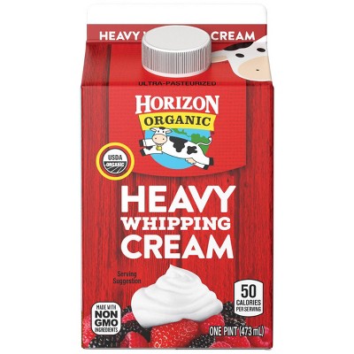 Horizon Organic Heavy Whipping Cream - 16 Fl Oz (1pt) : Target