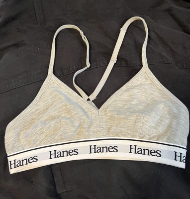 Hanes Originals Comfywear Women's Sleep Crop Bralette Grey Marle S : Target