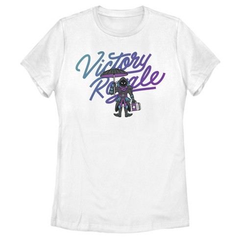 Women's Fortnite Raven Victory Royale T-shirt - White - Medium : Target