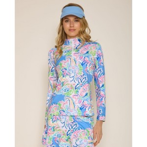Danielle K. Danielle Mock Neck Top in Blue Paisley L : Target