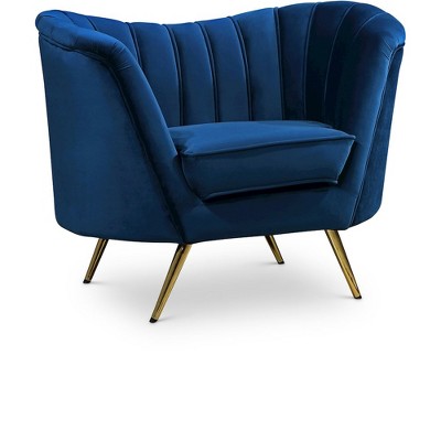 Meridian Furniture,Margo Navy Velvet Chair : Target