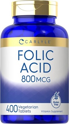 Carlyle Folic Acid Tablets 800 Mcg | 400 Count : Target