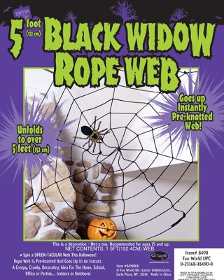 Funworld 5 Foot Rope Spider Web Halloween Decoration : Target