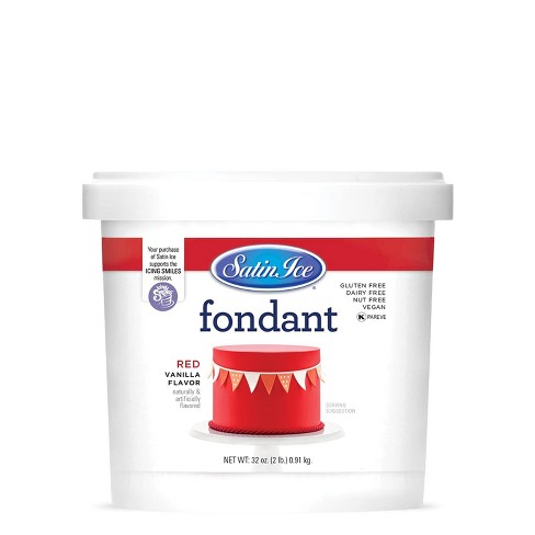Satin Ice Fondant Vanilla Flavor, Red, 2 Lb : Target