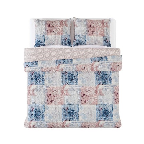 Cannon 3pc Textured Lotte Patchwork Duvet Cover Set : Target