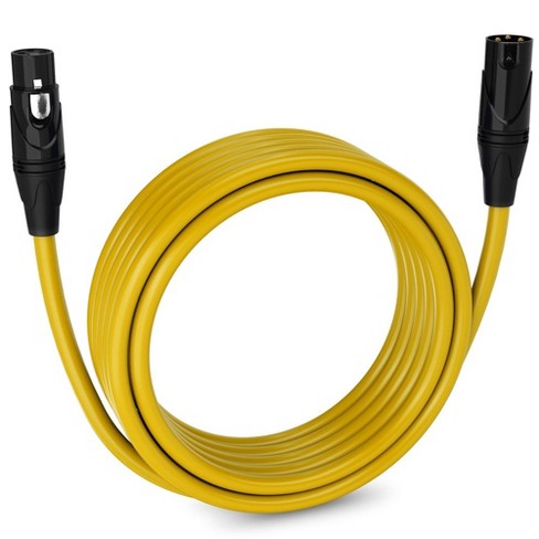 Lyxpro 20 Ft. Xlr Cable, Male-to-female, 3 Pin Mic Cable, Yellow : Target