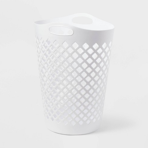 2.2bu Flexible Laundry Hamper White - Brightroom™: Tall Plastic Clothes ...