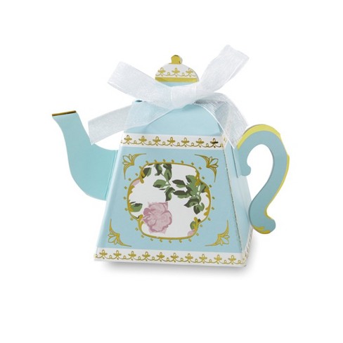 Kate Aspen Tea Time Whimsy Teapot Favor Box - Blue (set Of 24 ...