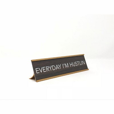 Lemonsoda Novelty Desk Sign (evil Genius) - Brown/gold : Target