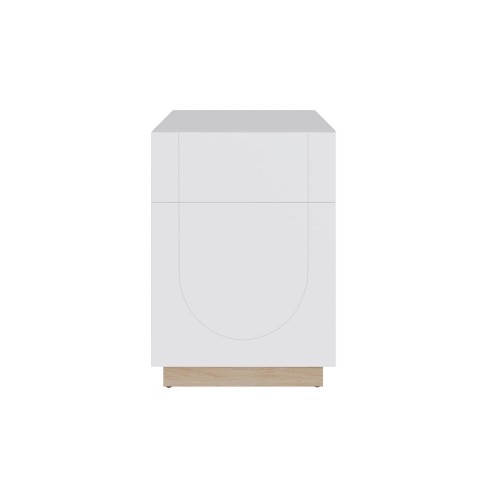 Nexera Nauraa Side Table White: Modern Rectangle Accent Table, Wood ...