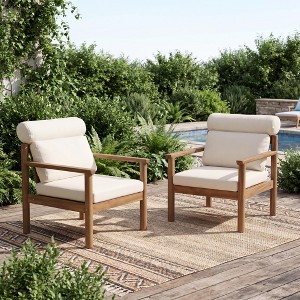 Christopher Knight Home Kottos Mid-Century Modern Patio Acacia Wood ...