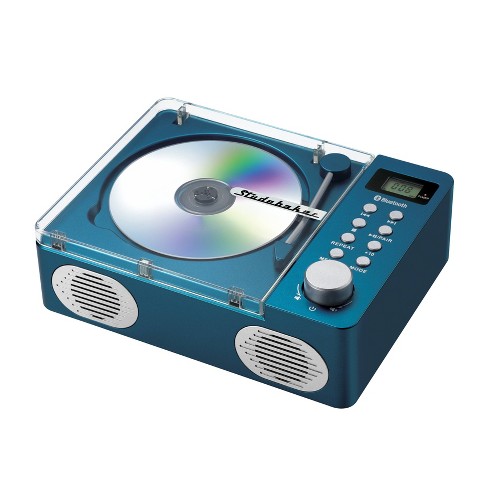 Studebaker Retro Cd Player With Bluetooth - Blue (sb3720bl) : Target