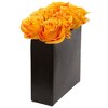 Nearly Natural Roses Silk Arrangement In 9-in H Black Vase, Red : Target