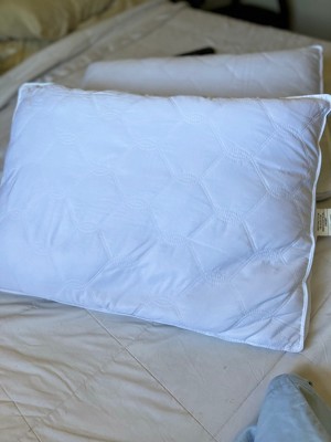 Peace Nest Quilted Gusseted Goose Feather Down Pillow Set Of 2, Classic ...