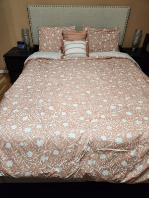 12pc Floral Boho Comforter & Sheets Set Terracotta Pink - Threshold ...