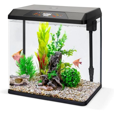 Jumblpets Starter Fish Aquarium Kit, Beginner Glass Fish Tank Kit W/led ...