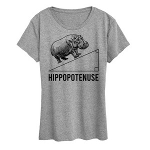 Women's Instant Message Hippopotenuse Short Sleeve Graphic T-Shirt ...