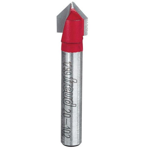Freud 3/8 In. D X 1-3/4 In. L Carbide V Grooving Router Bit : Target