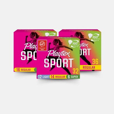 Playtex Sport Plastic Tampons Unscented Multipack 16 Super & 16 Super ...