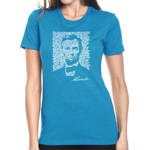 LA Pop Art Abraham Lincoln - Gettysburg Address - Womens Premium Blend ...