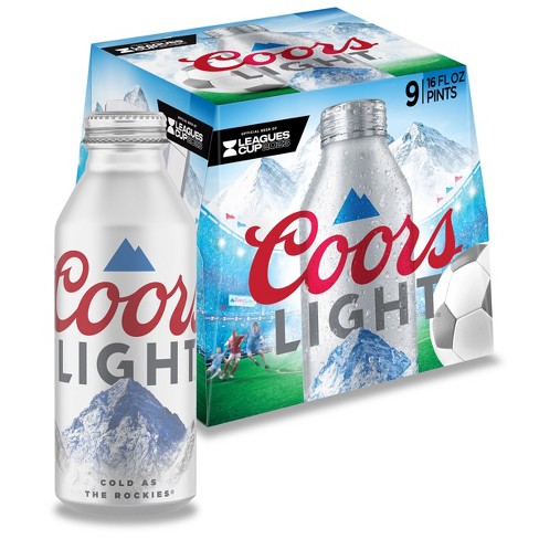 Coors Light Beer - 9pk/16 Fl Oz Aluminum Bottles : Target