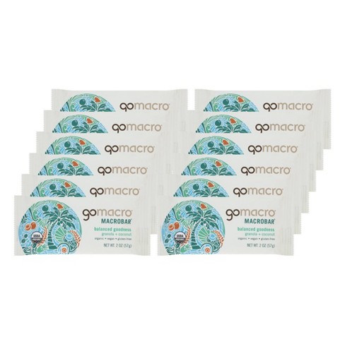 Gomacro Granola And Coconut Protein Bar - 12 Bars, 2 Oz : Target