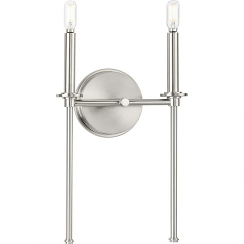 Progress Lighting Elara Collection 2-light Bath Vanity Light, Brushed ...