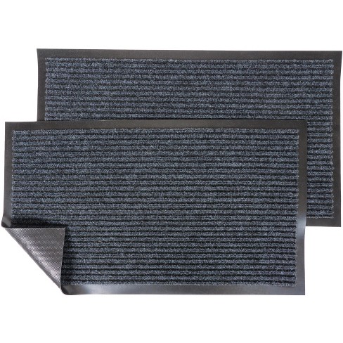 Kaf Home Set Of 2 Ribbed Door Mat With Non Slip Pvc Backing 17" X 30 ...