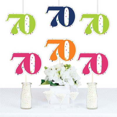 Big Dot Of Happiness 70th Birthday - Cheerful Happy Birthday - Diy ...