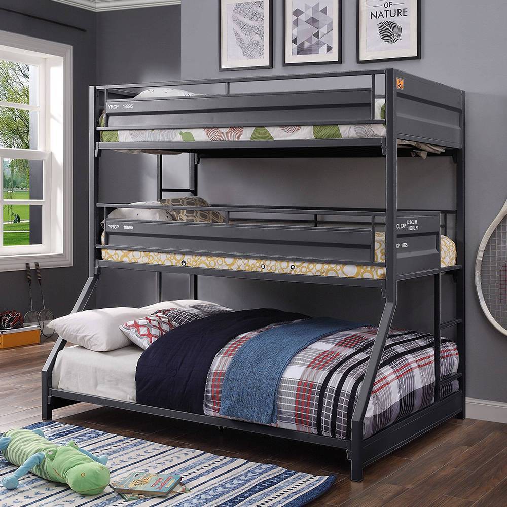Acme Furniture 78 Twin Twin Full Triple BunkBed Cargo Loft Metal Frame Ladders Acme Furniture Connecticut Post Mall