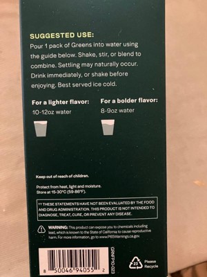 Gainful Performance Greens Stick Packs - Tropical Pineapple - 10ct : Target