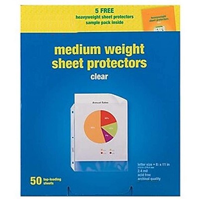50ct Letter Sheet Protectors Clear - Up&up™ : Target