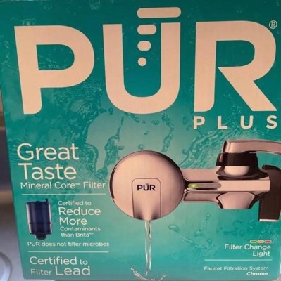 Pur Plus Faucet Horizontal Mount Water Filtration System Chrome Pfm400h ...