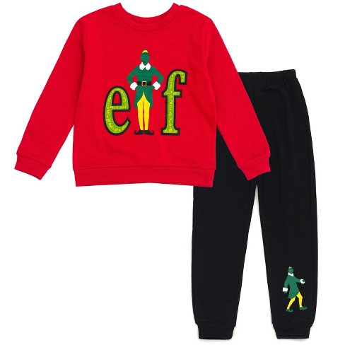 Elf Buddy The Elf Christmas Fleece Sweatshirt And Jogger Pants Outfit ...