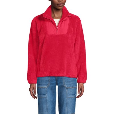 Lands' End Women's Half Zip Cozy High Pile Fleece Pullover - Large ...