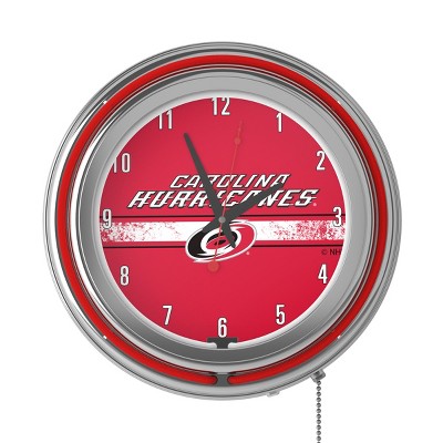 Carolina Hurricanes Logo Retro Neon Wall Clock : Target