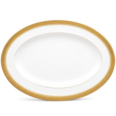 Noritake Infinity Bronze Medium Oval Serving Platter : Target