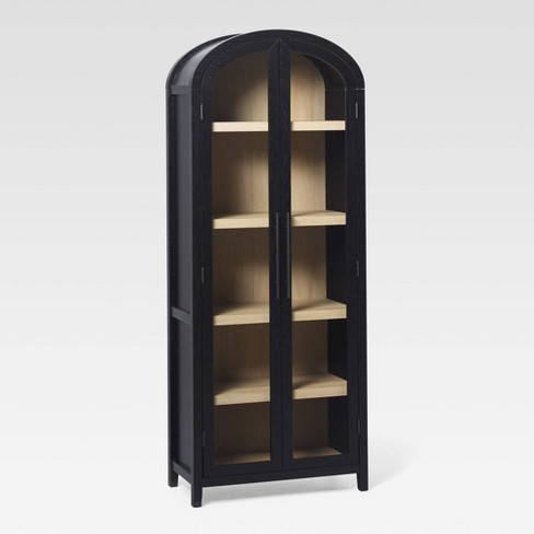 Saracina Home 76" 5 Shelf Arched Bookcase Cabinet : Target