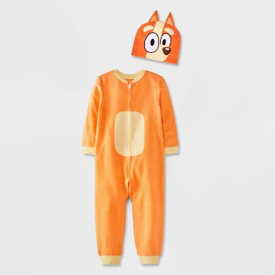 Brandclub - Toddler Girls' Bluey Bingo Blanket Sleeper with Hat Footed ...