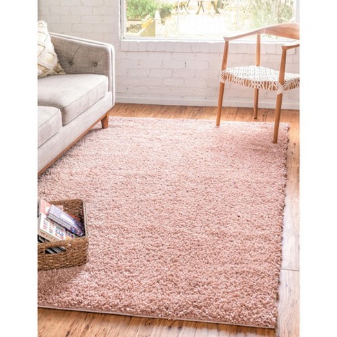 Unique Loom 7' 0 X 10' 0 Davos Shag Dusty Rose Area Rug : Target