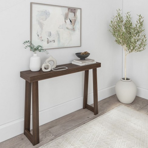 Plank+beam 46.25” Solid Wood Console Table, Classic Farmhouse Style ...