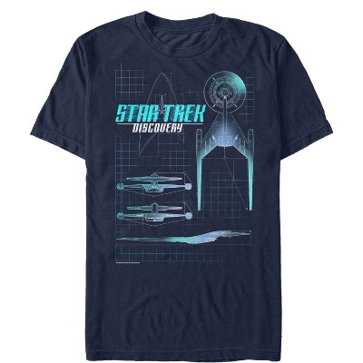 Men's Star Trek: Discovery Starfleet Uss Discovery Schematics T-shirt ...