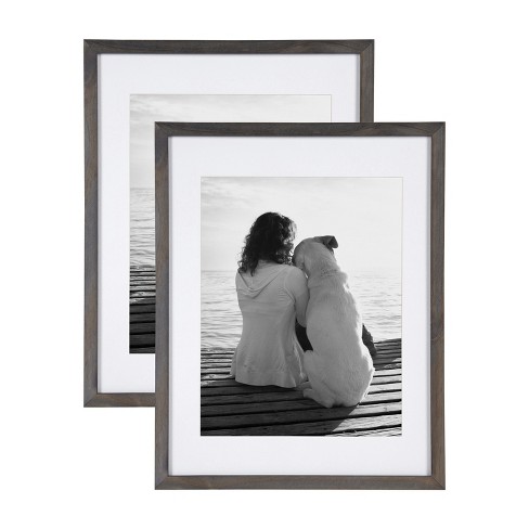 Designovation Gallery Rectangle Wood Wall Frame, 14x18 Matted To 11x14 ...